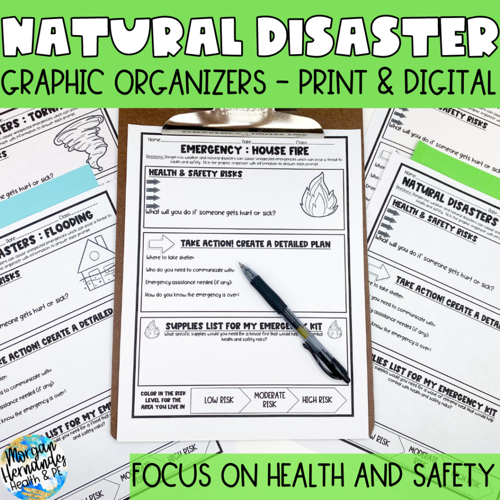 Natural Disaster Emergencies | Health & Safety Graphic Organizers ...