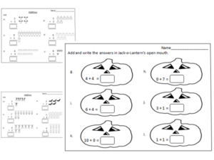 Halloween Themed Addition with Pictures (adding within 10): | Made By ...