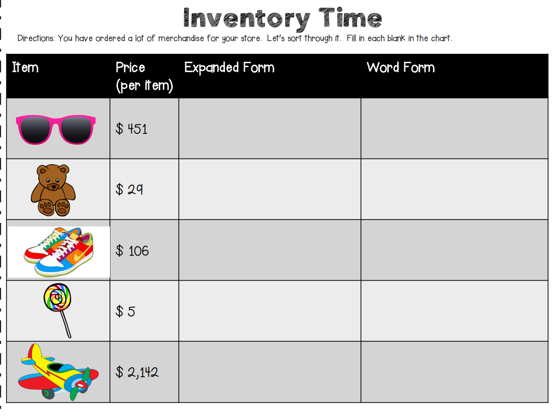 Place Value Math Project Standard, Expanded, Written Form, Rounding ...