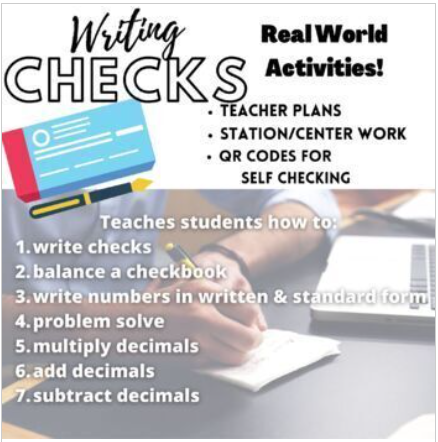 Life Skills BUNDLE includes Menu Math & Check Writing | Made By Teachers