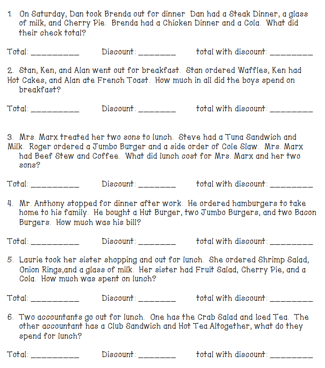 Life Skills BUNDLE includes Menu Math & Check Writing | Made By Teachers