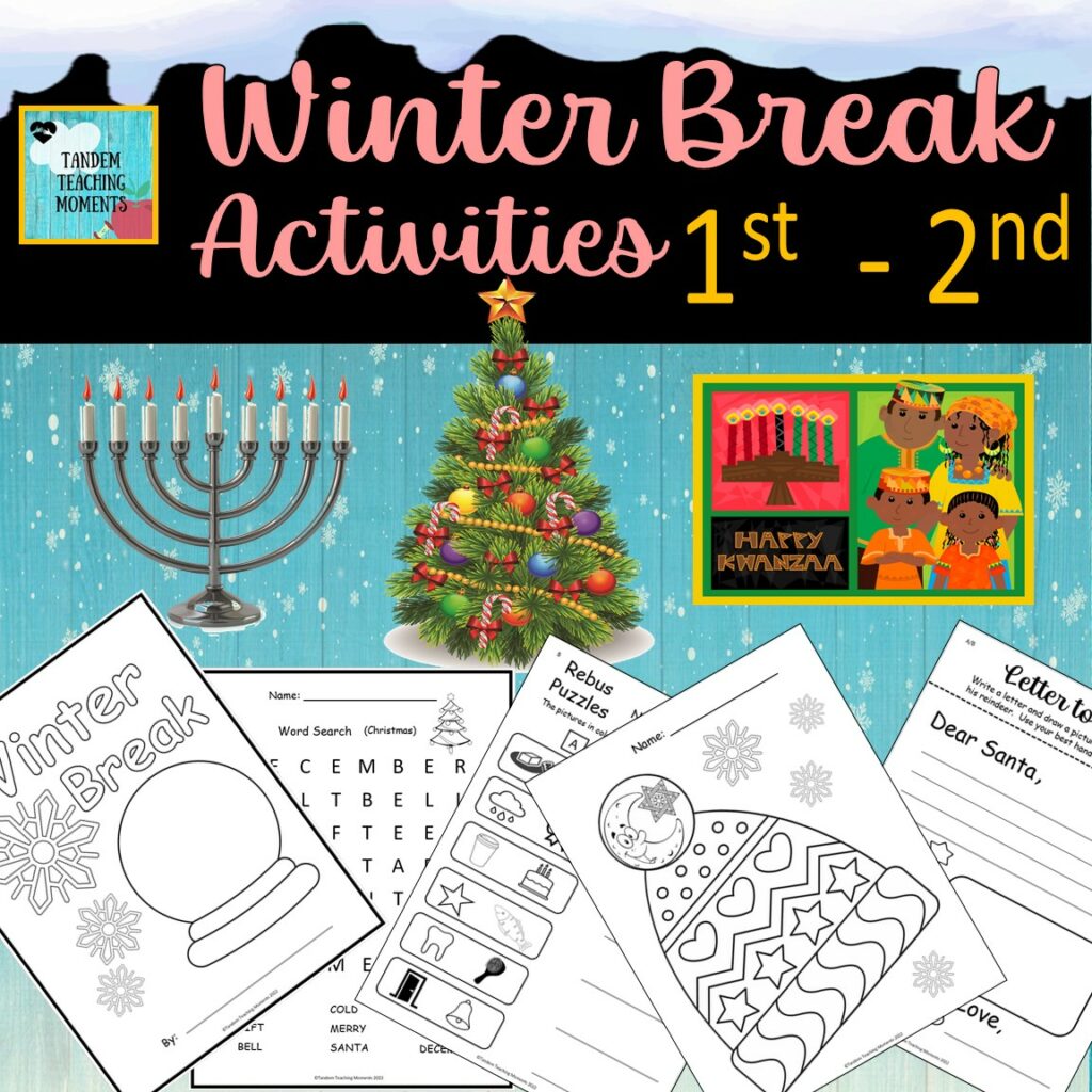 Winter Break Activites for 1st and 2nd Grade | Made By Teachers