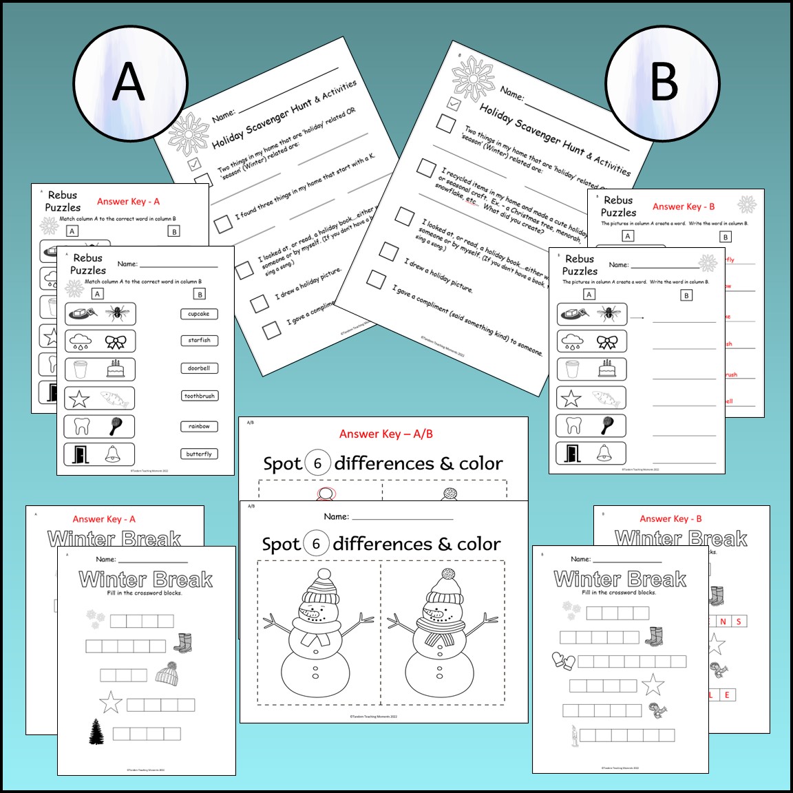 Winter Break Activites for 1st and 2nd Grade | Made By Teachers