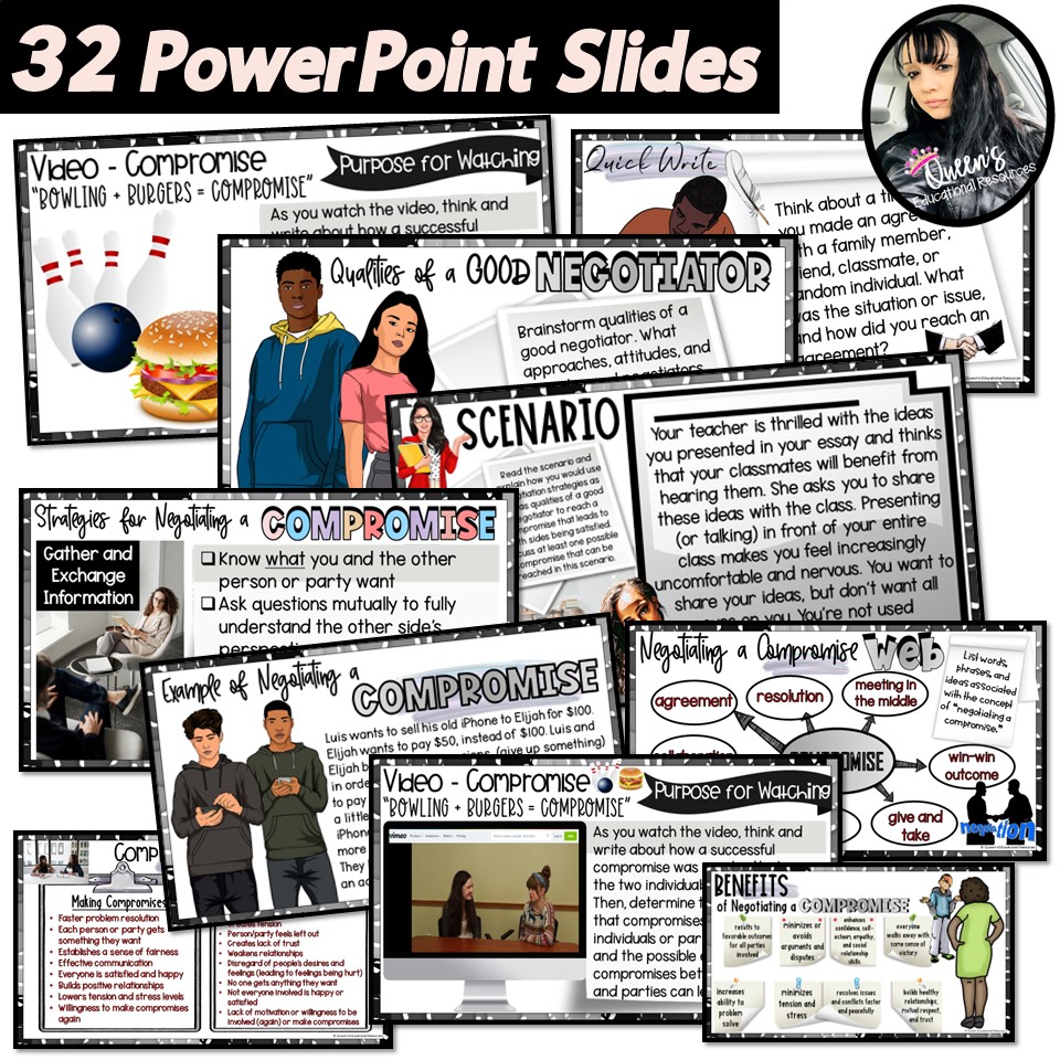 Negotiating and Compromise Lesson, PowerPoint, and Activities | Made By ...