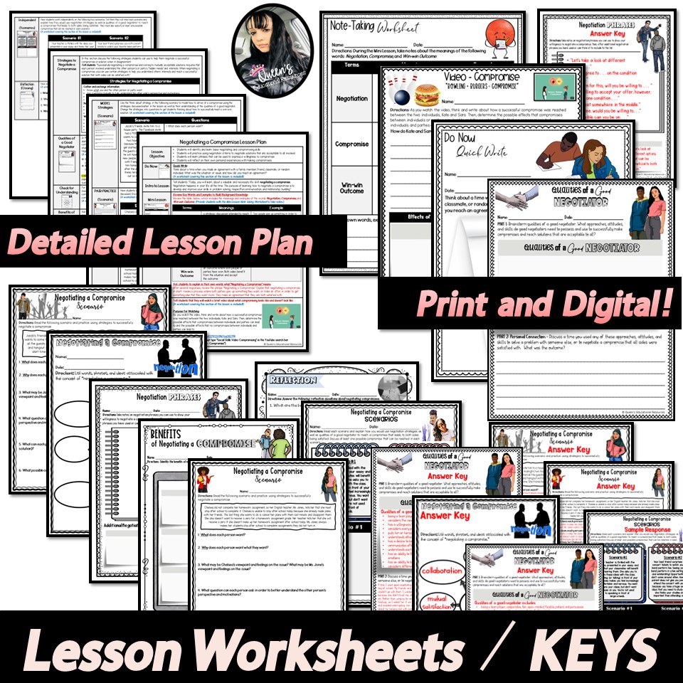 Negotiating and Compromise Lesson, PowerPoint, and Activities - Made By ...