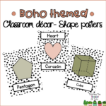 Boho Classroom Decor 2D and 3D Shape Posters - Made By Teachers