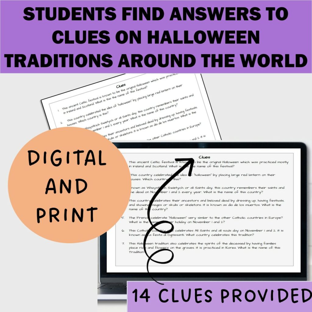 Halloween Traditions Around the World Scavenger Hunt | Made By Teachers