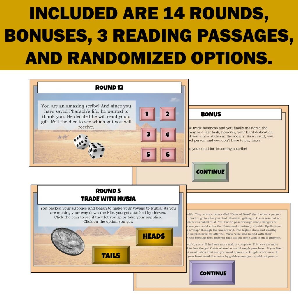 Ancient Egypt Interactive Simulation - Life in ancient Egypt Game ...