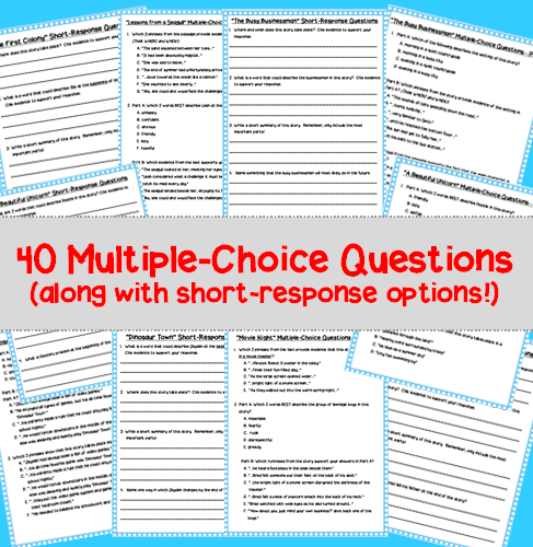 Summarizing Fiction: 8 Passages with Multiple-Choice Questions! - Made ...