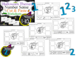 Halloween Themed Number Sense (1-10) Cut and Paste Worksheets - Made By ...