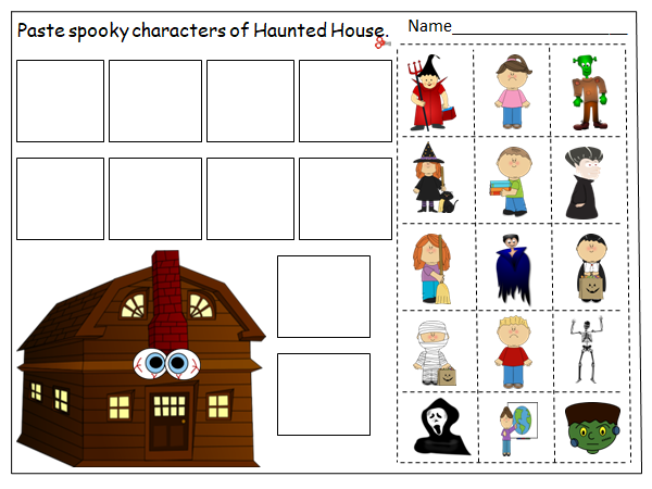 Halloween Fun Cut and Paste Activity Worksheets: | Made By Teachers