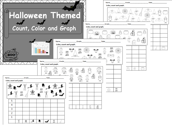 Halloween Themed (Color, Count and Graph): | Made By Teachers