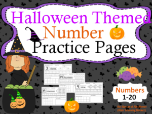 Halloween Themed Number Practice Pages (1- 20): - Made By Teachers