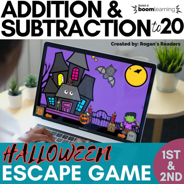 Halloween Addition and Subtraction to 20 Escape Room - Boom Cards ...