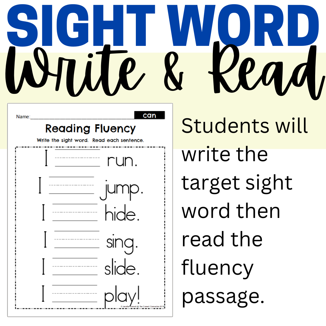 Fry 1-100 Sight Word Write and Read Fluency Passages | Made By Teachers