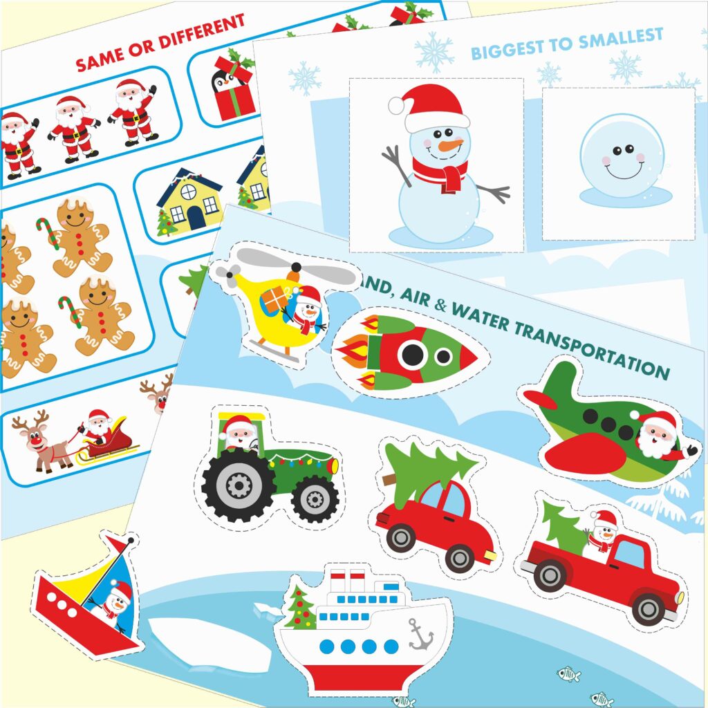 Christmas Toddler Busy Book Printable Christmas Activities for Kids ...