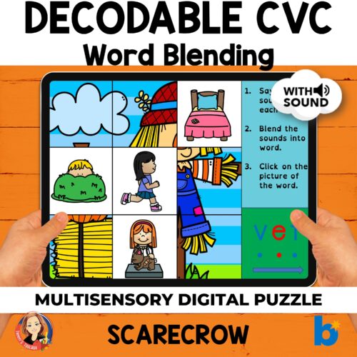 Blending Short Vowel CVC Words Digital Puzzle | Made By Teachers