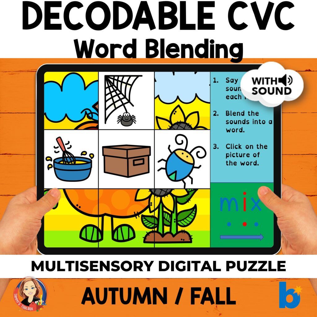 Blending CVC Words Digital Picture Puzzle | Made By Teachers