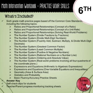 Math Intervention Workbook 6th grade - Book 2 | Made By Teachers