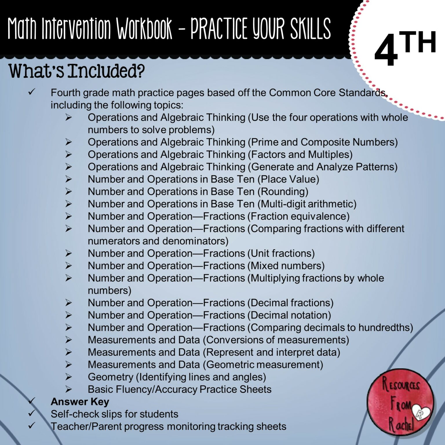 Math Intervention Workbook 4th grade - Book 2 | Made By Teachers