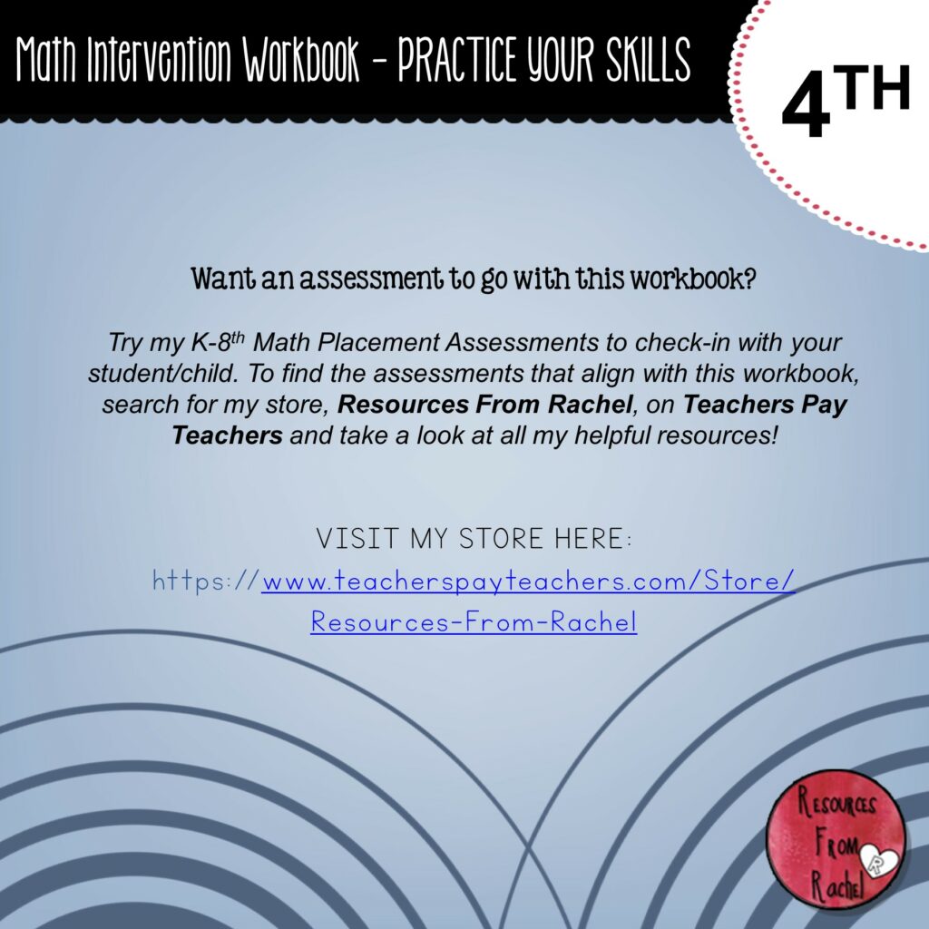 Math Intervention Workbook 4th grade - Book 2 | Made By Teachers
