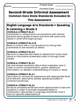 Informal Language Assessment 2nd Grade Speech Therapy | Made By Teachers