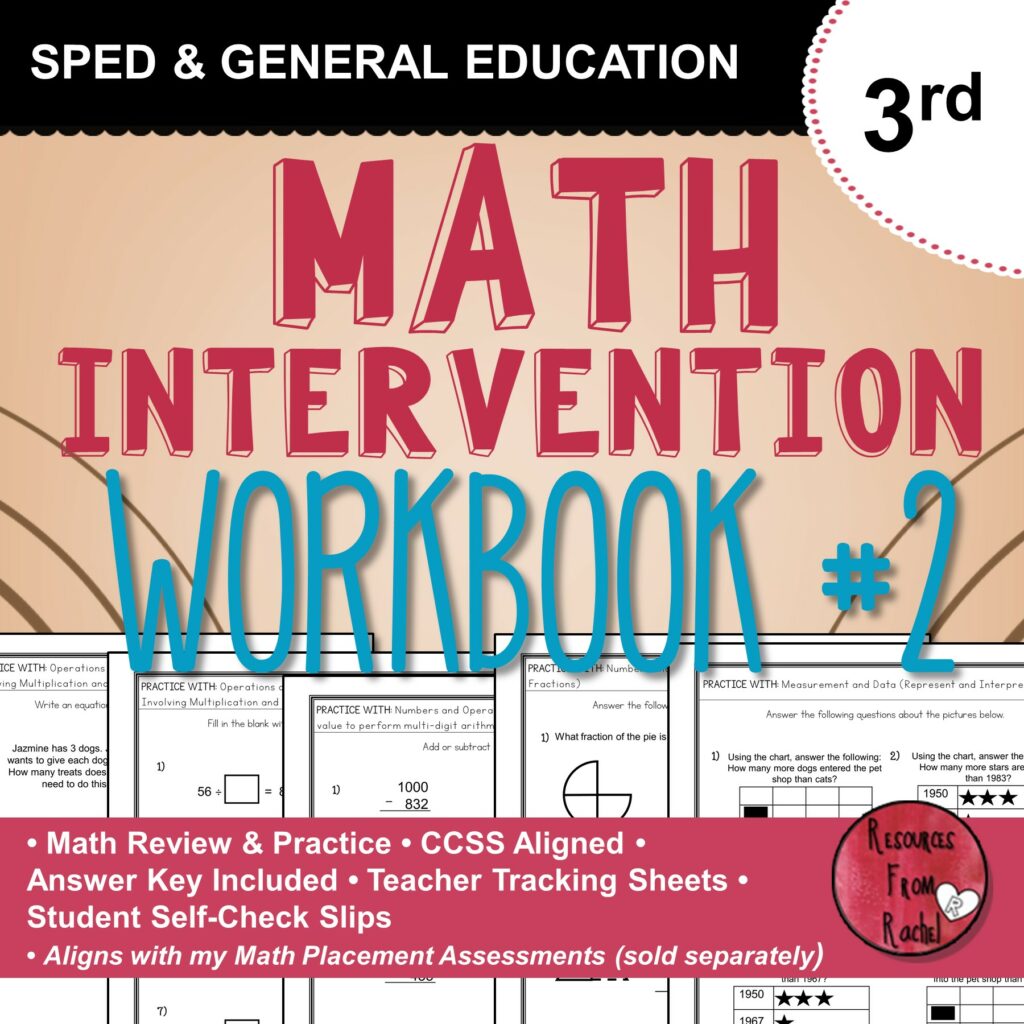 Math Intervention Workbook 3rd grade - Book 2 - Made By Teachers