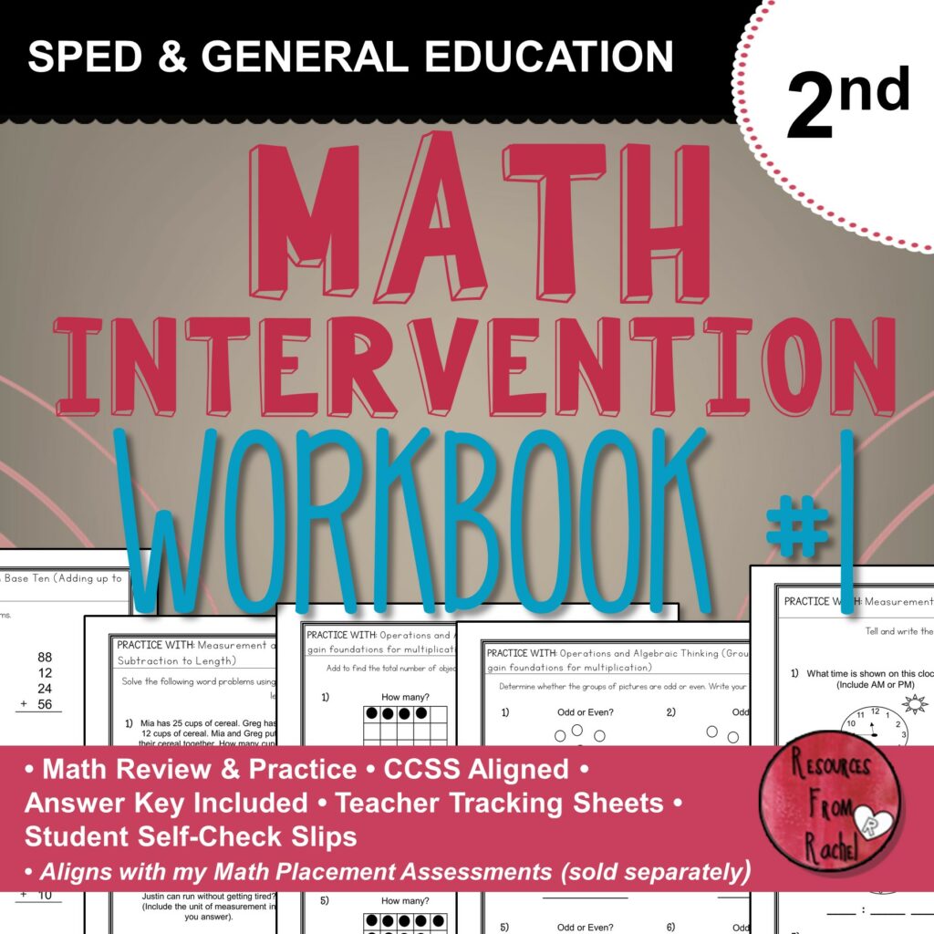 Math Intervention Workbook 2nd grade - Book 1 - Made By Teachers