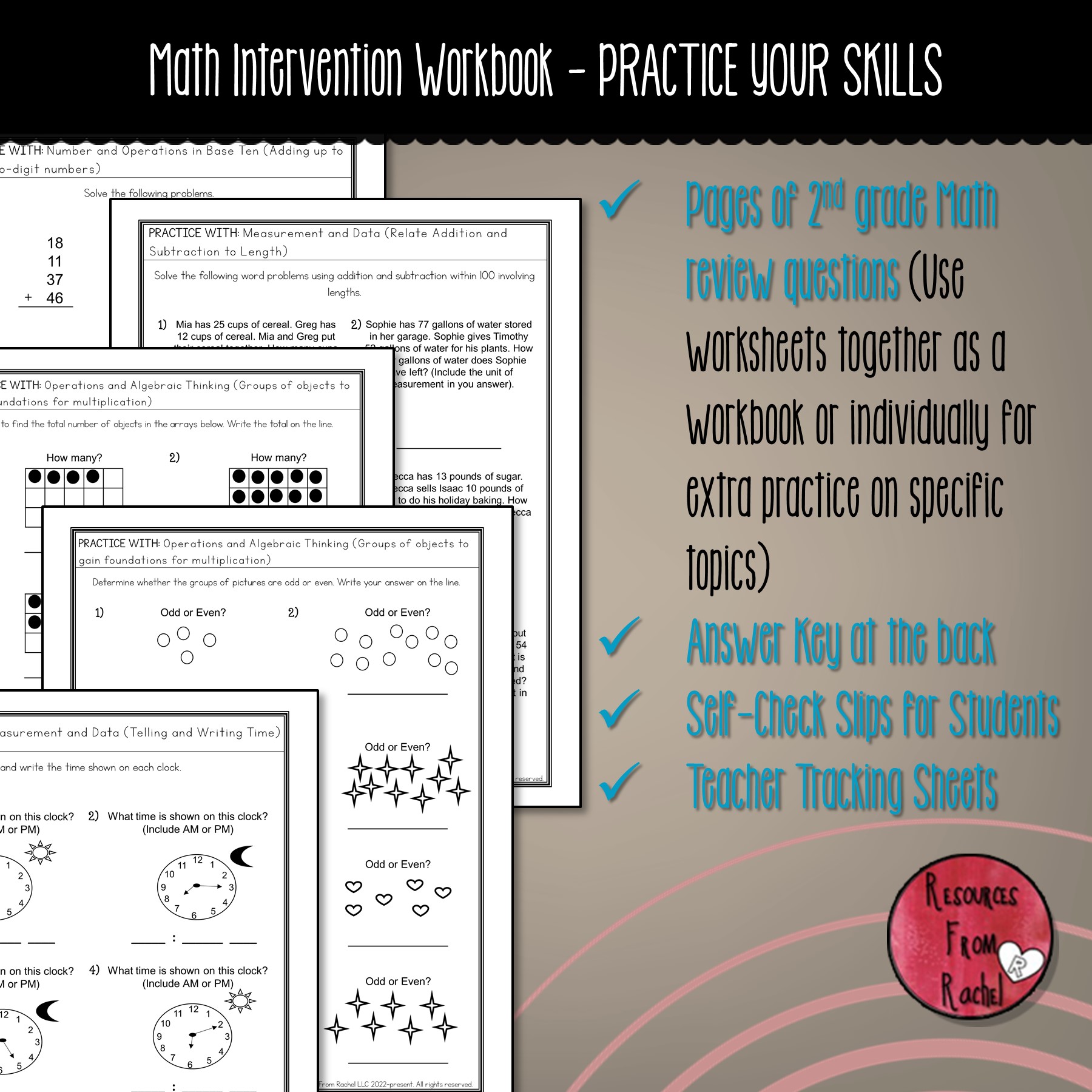 Math Intervention Workbook 2nd grade - Book 2 | Made By Teachers