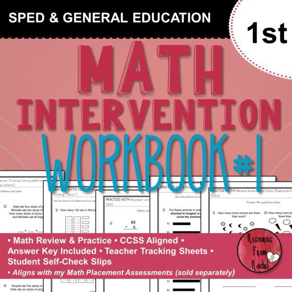Math Intervention Workbook 1st grade - Book 1 | Made By Teachers