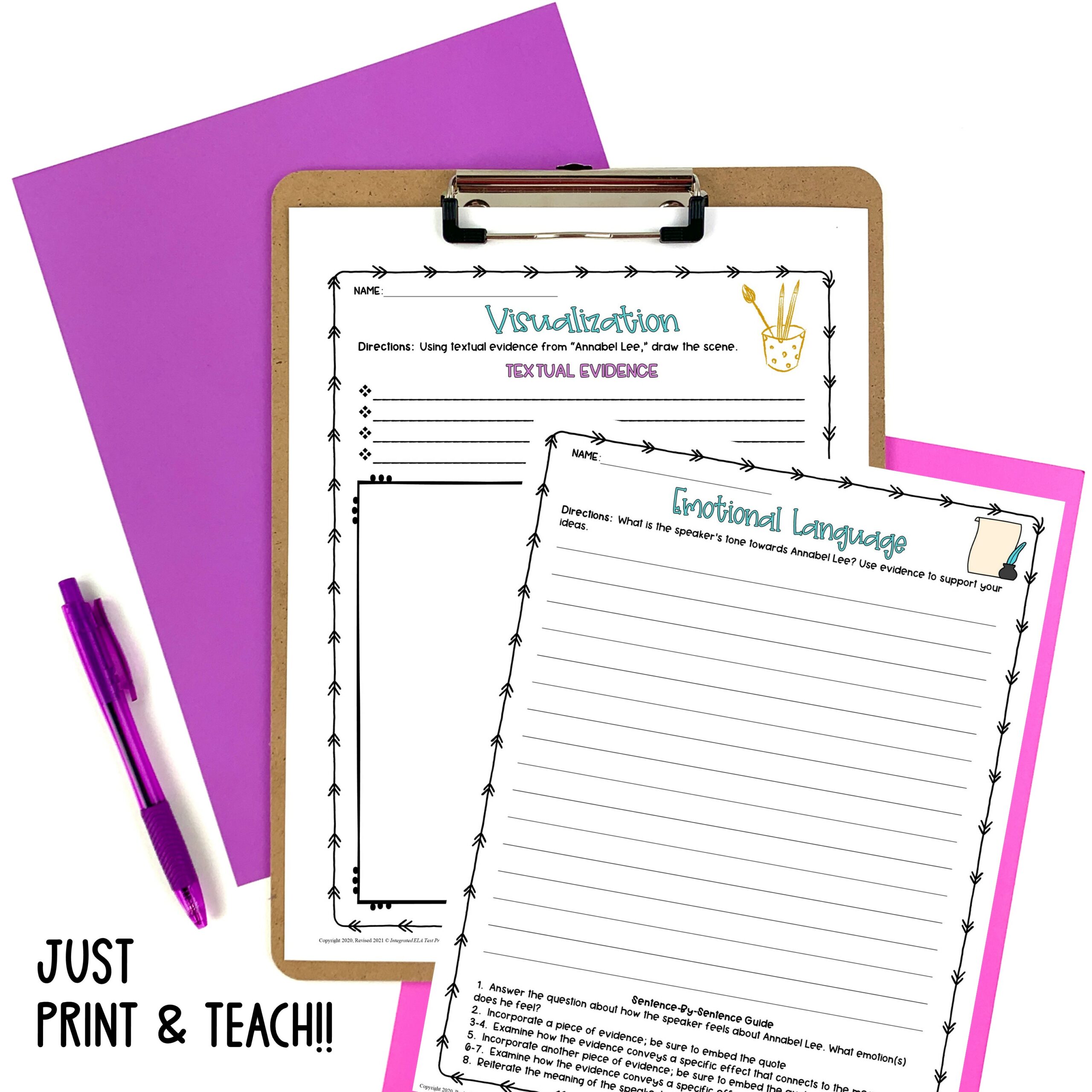 Annabel Lee Quiz Activities Poetry Comprehension Lesson Pack | Made By ...