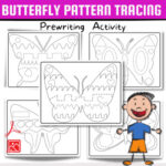 Spring-Themed Butterflies Shapes and Lines Tracing Prewriting Activity ...