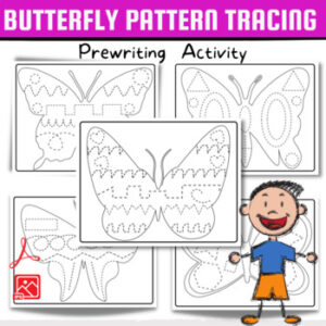 Spring-Themed Butterflies Shapes and Lines Tracing Prewriting Activity ...