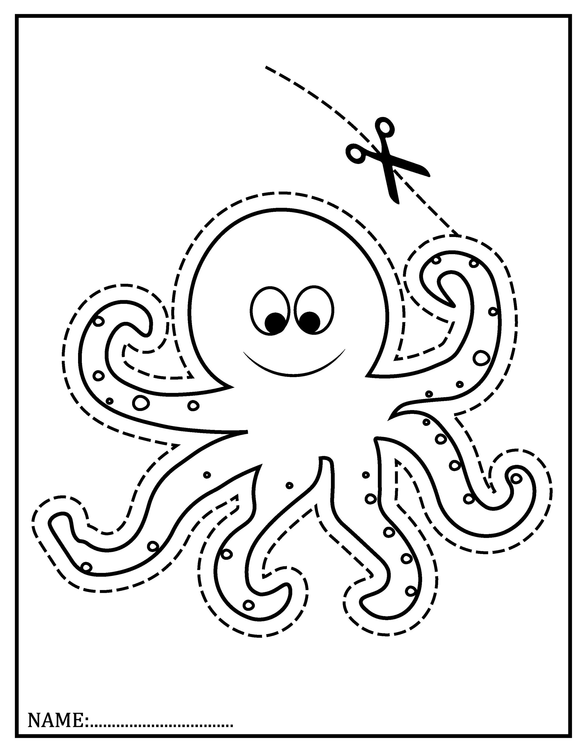 Ocean Animals Scissor Skills Summer Activity | Made By Teachers