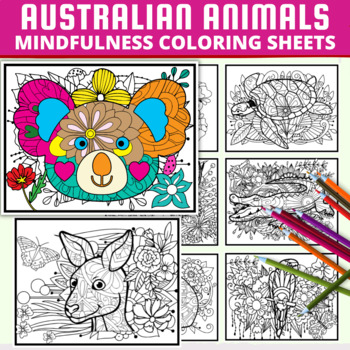 Australian Animals Mindfulness Coloring Pages - End of the Year ...