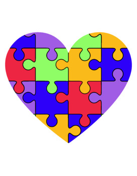 Heart jigsaw Puzzle Template Cut and Paste - Made By Teachers