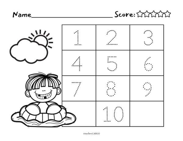 Tracing numbers 1-10 - Made By Teachers