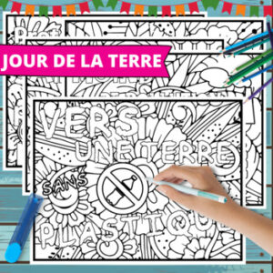 Coloriage le jour de la terre, French Mindfulness Coloring Pages. Earth ...