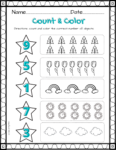 Counting Objects to 10 : Count and Color Objects for Kindergarten ...