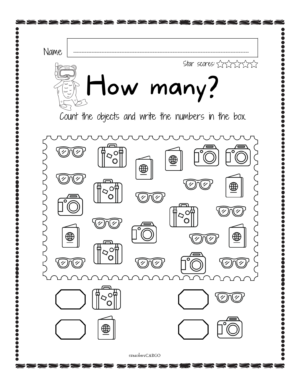 No Prep - Counting objects to 10 | Numbers 1-10 Math Worksheet | summer ...