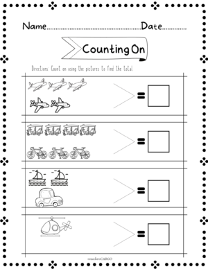 Counting on strategy | Counting on to add for Kindergarten - Made By ...