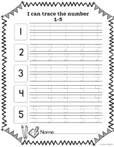 Tracing numbers 1-50 Printable Worksheet |Trace and Write numbers 1-50 ...