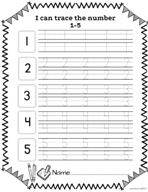 Tracing numbers 1-50 Printable Worksheet |Trace and Write numbers 1-50 ...