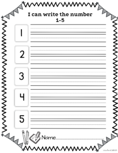 Tracing numbers 1-50 Printable Worksheet |Trace and Write numbers 1-50 ...