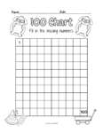 100 Chart Missing Number | Fill in the Missing Numbers Worksheet - Made ...