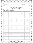 Tracing Numbers 1-5 | Trace and Write Numbers 1-5 - Made By Teachers