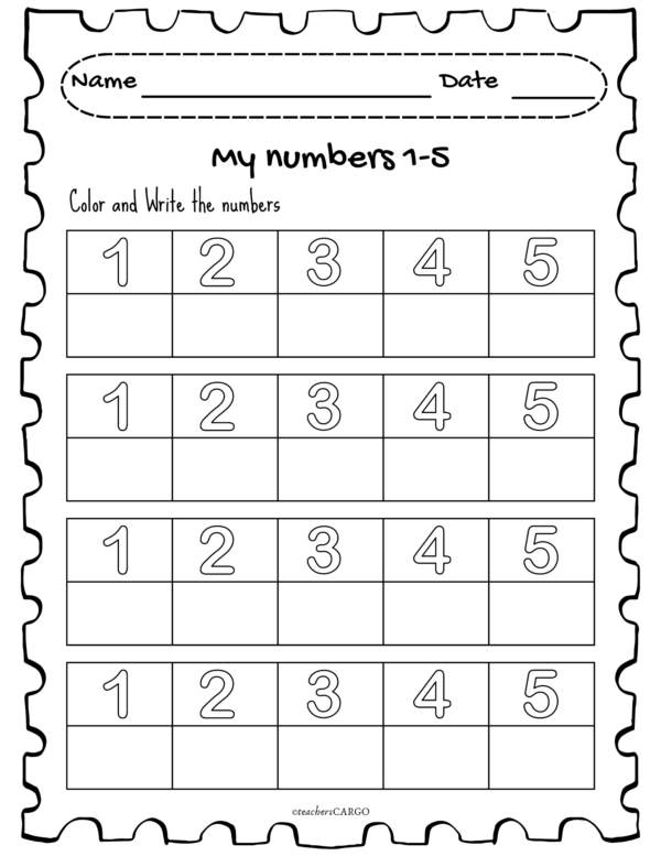 Tracing Numbers 1-5 | Trace and Write Numbers 1-5 - Made By Teachers