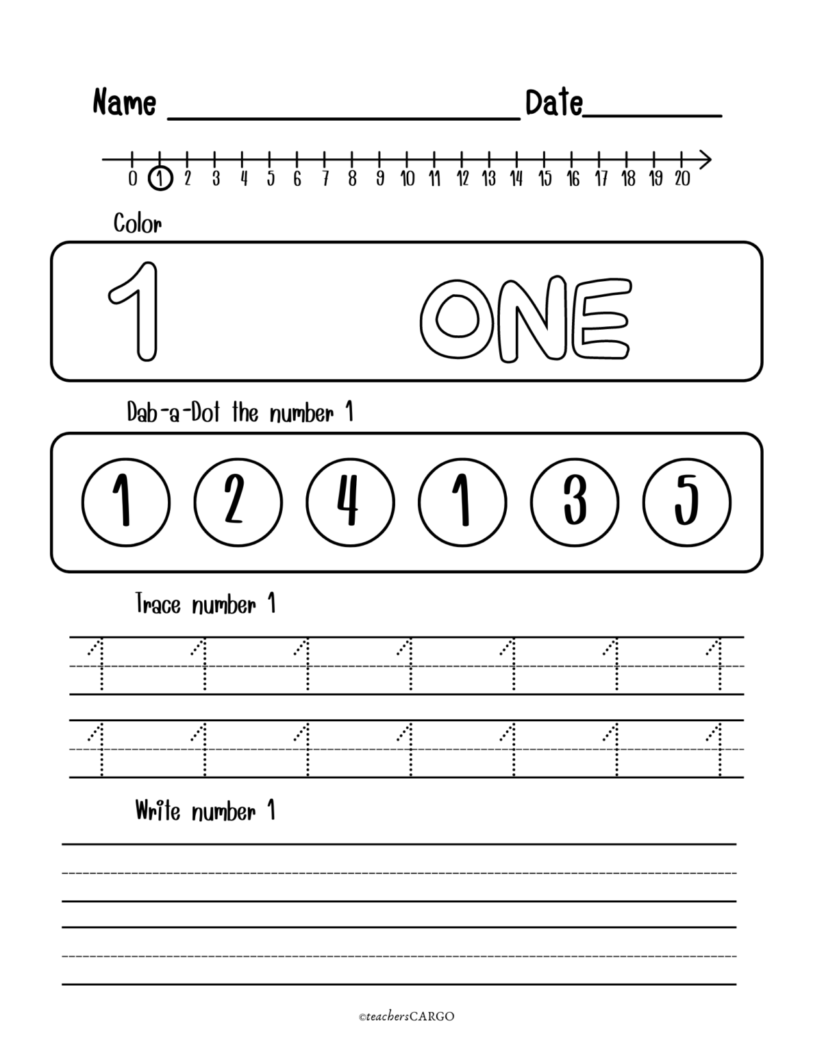 Tracing Numbers 1 20 Trace And Write Numbers 1 20 Worksheet Made By