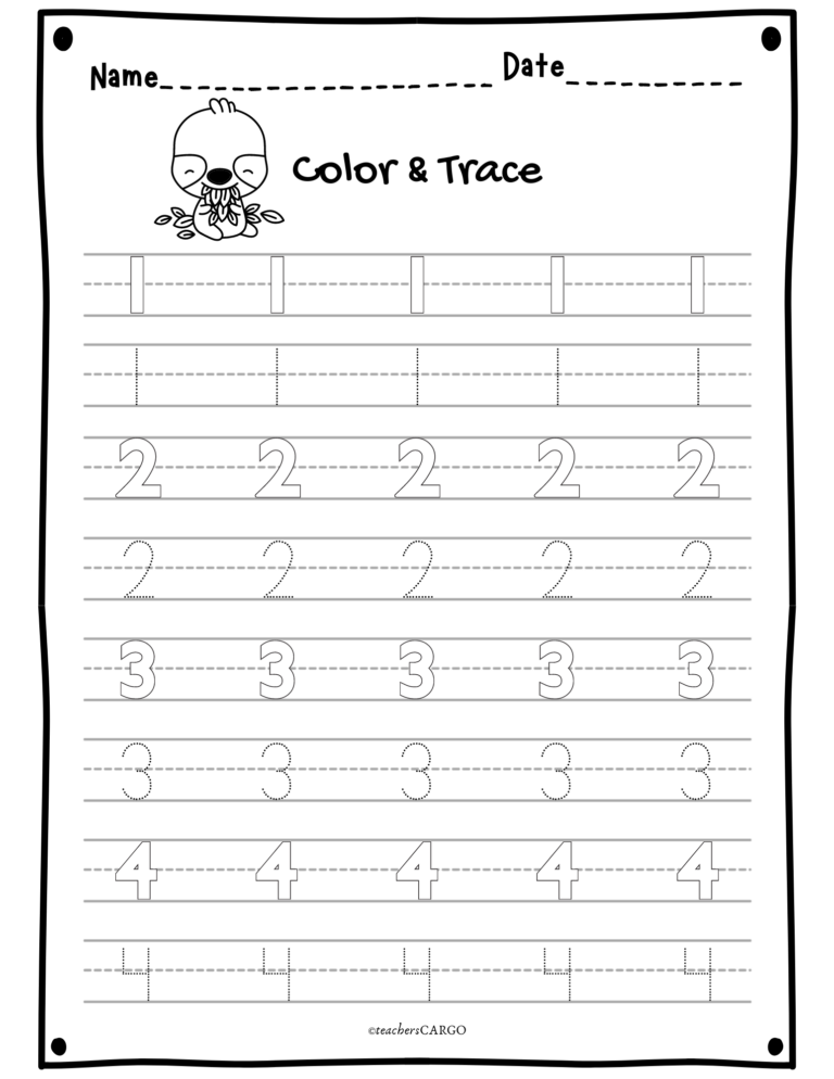 Tracing Numbers 1-20 |Writing Numbers 1-20 Worksheets|Fill in the Missing N | Made By Teachers