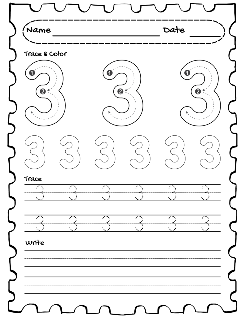 Tracing numbers 1-5 | Number tracing Worksheets | Numbers 1-5 | Made By ...